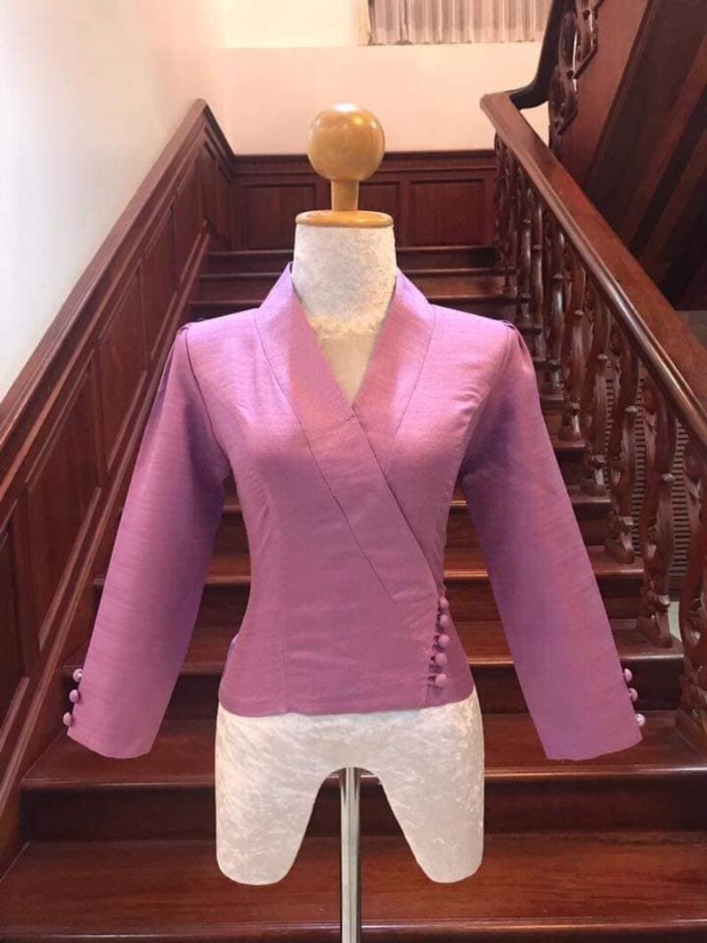 Asian Blouse Lao Dress Asian Lady Dress Lao Clothing Thai | Etsy