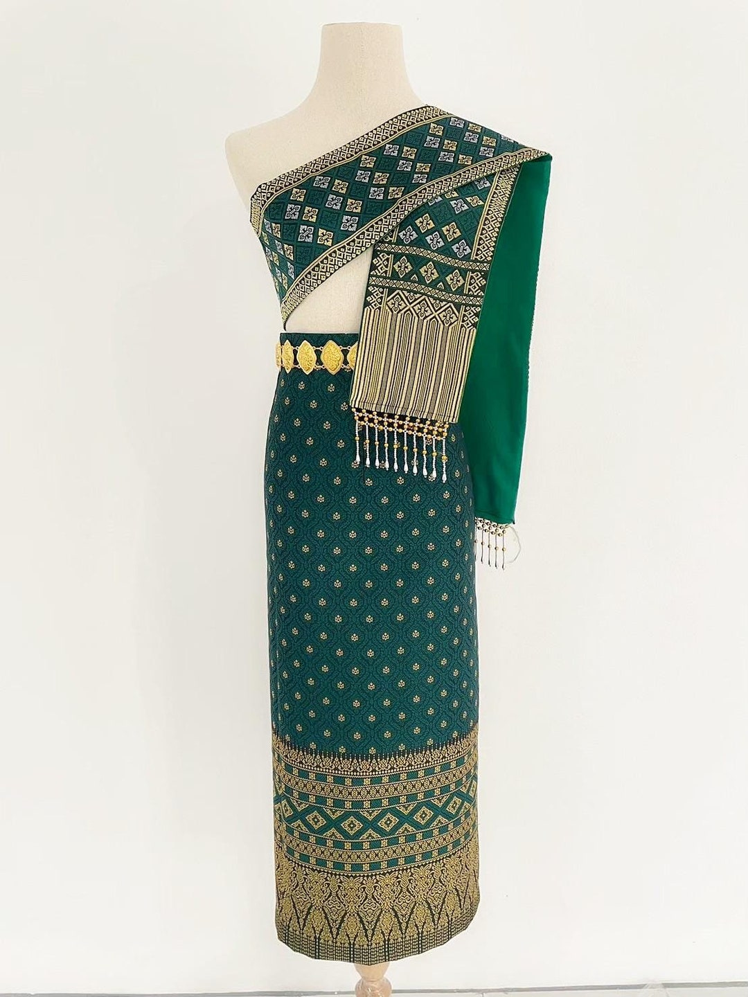 Set of Lao Traditional Dress, Each Set Including With 1 Skirt and 1 ...