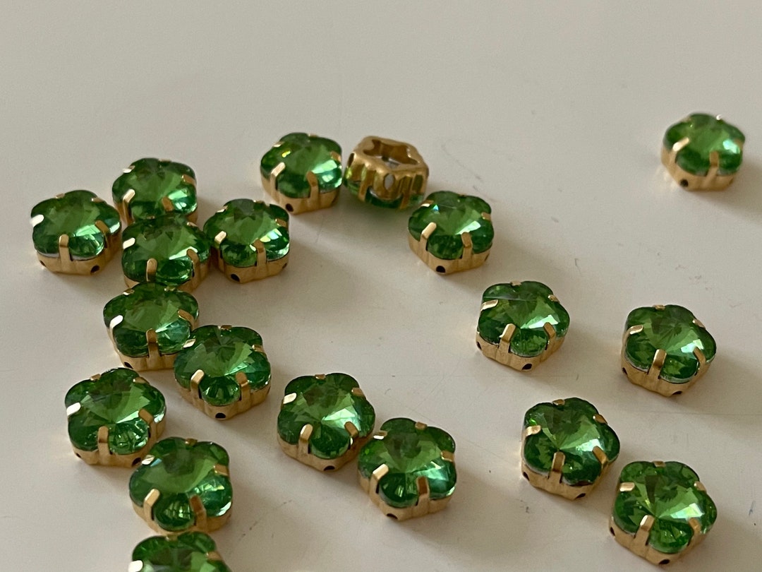 Flower Shaped Crystal Cabochon Rhinestones Size 10mm - Etsy
