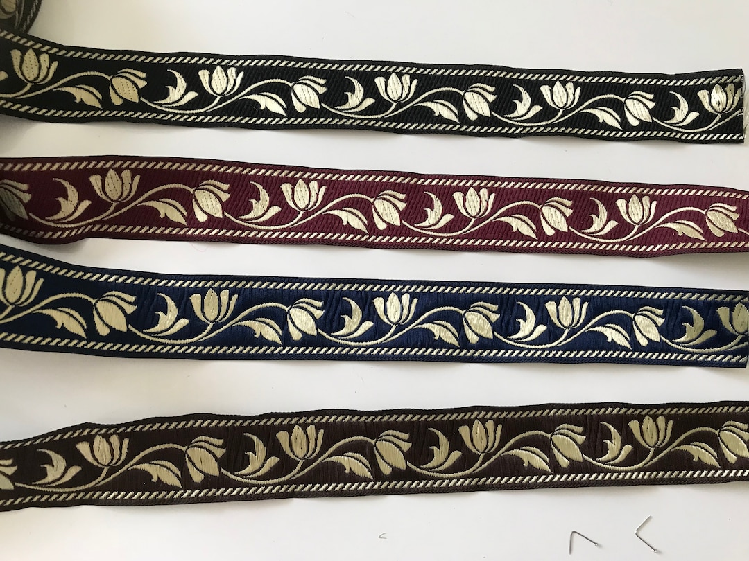 Medieval Braid, Medieval Ribbon, Medieval Ribbon, Golden Blue, Burgundy ...