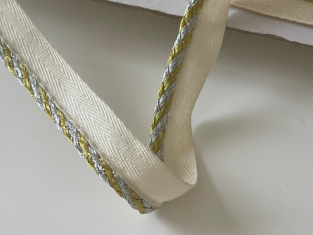Gold and Silver Piping Braid to Sew - Etsy
