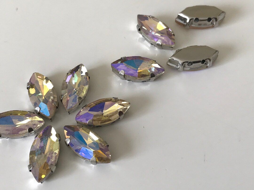 Strass Series in Crystal Shuttle Shape Crystal to Sew - Etsy