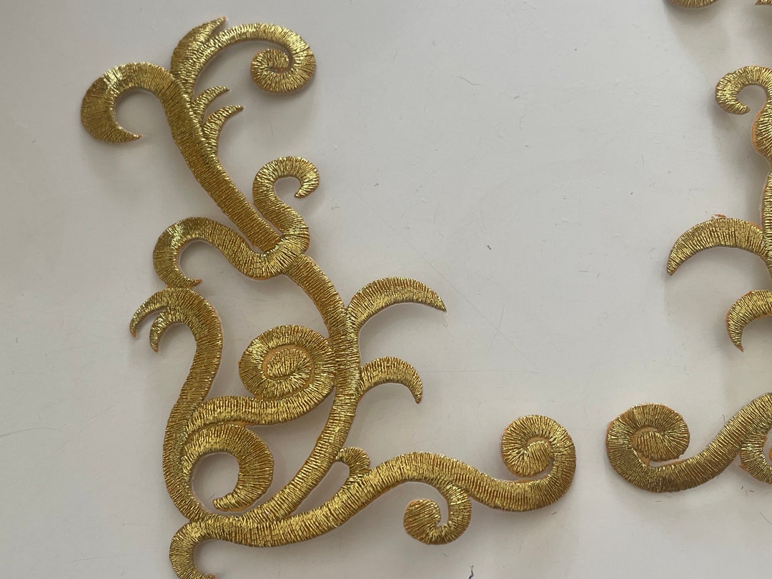 Iron-on Applique, Silver Applique, Silver Embroidery, - Etsy