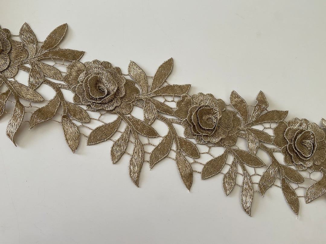 Bronze Lace Gold Lace Gold Colored Lace - Etsy