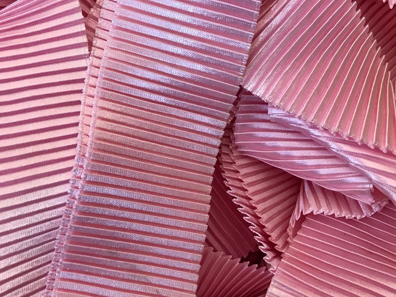 Pink Pleated Ribbon of About 4.5 Centimetres Pink Ribbon - Etsy