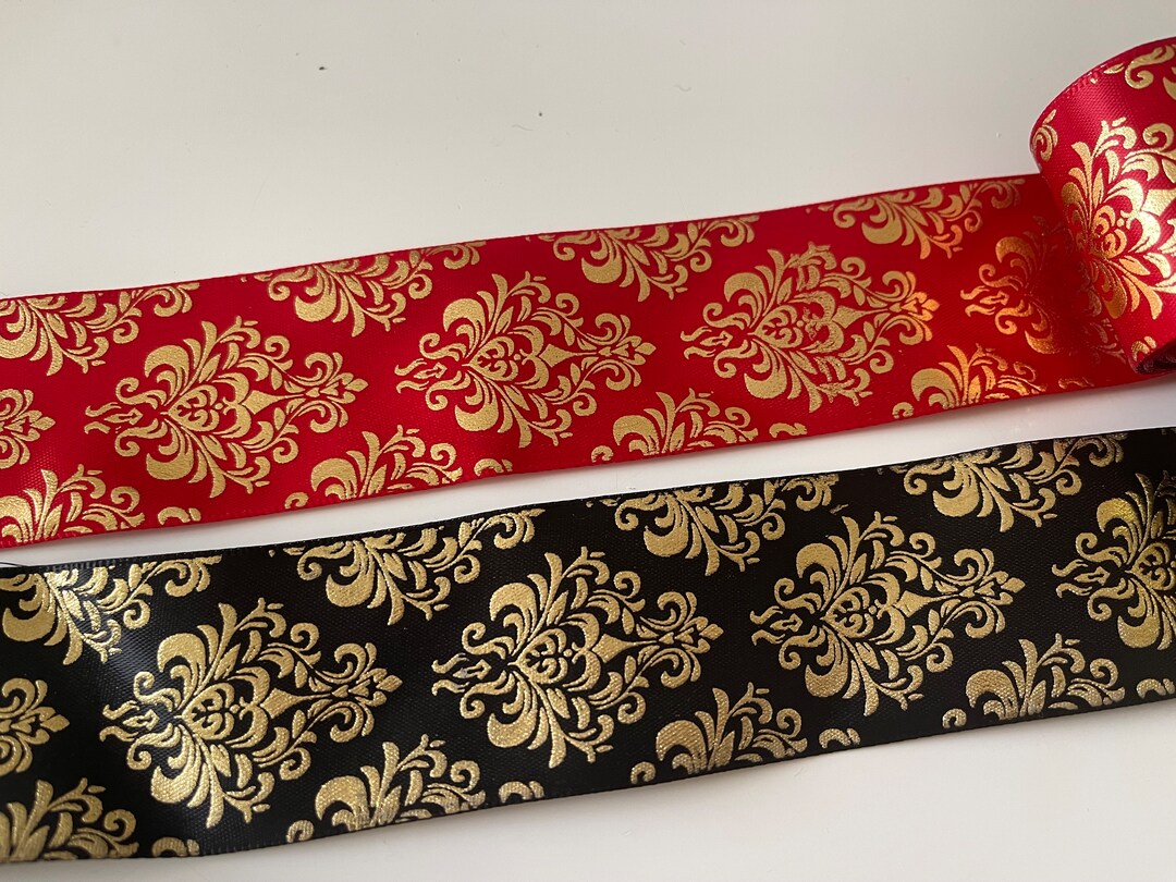 Baroque Satin Ribbon 38 Mm Width - Etsy