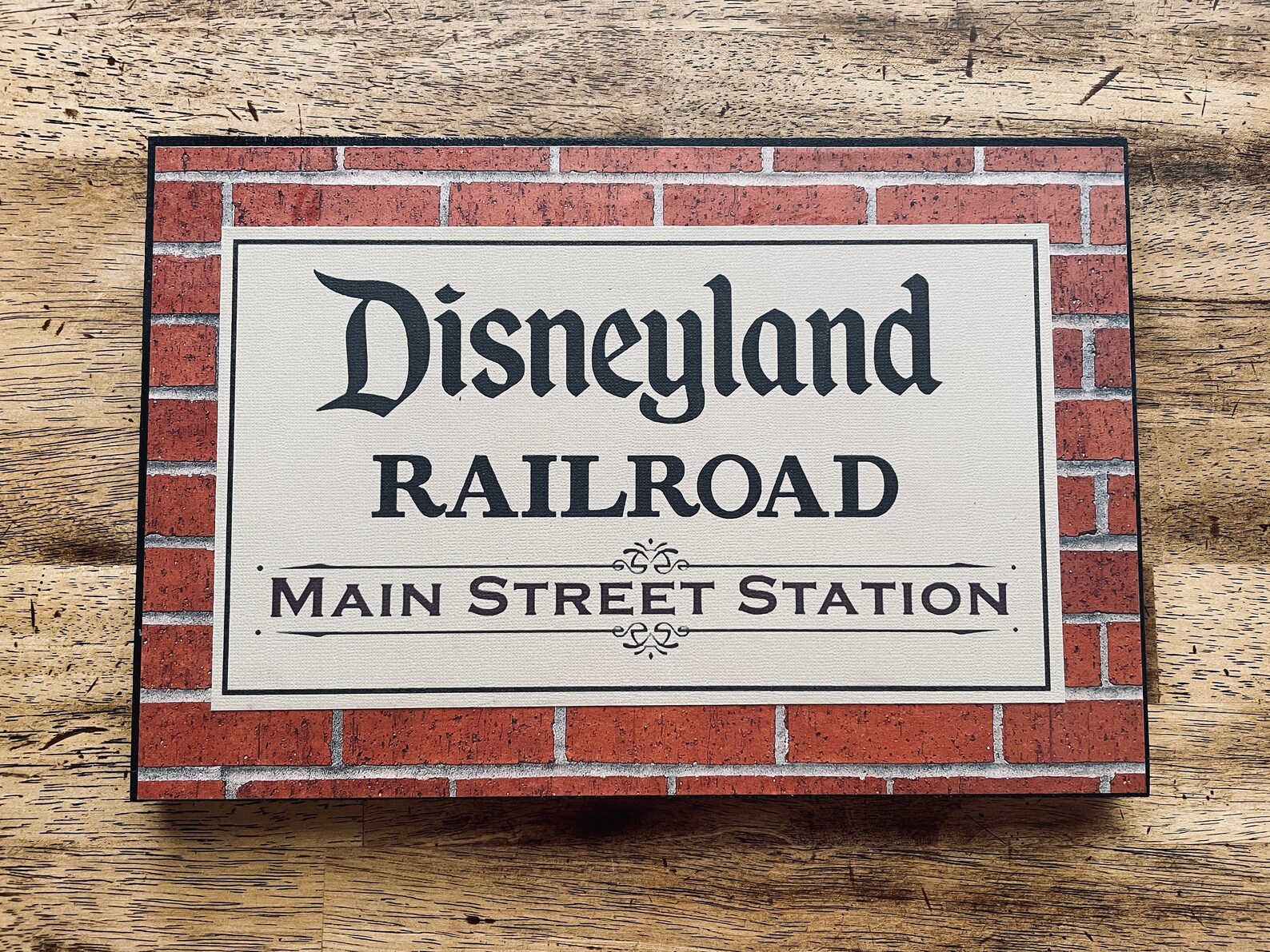Disneyland Railroad Main Street Station Home Decor sign | Etsy