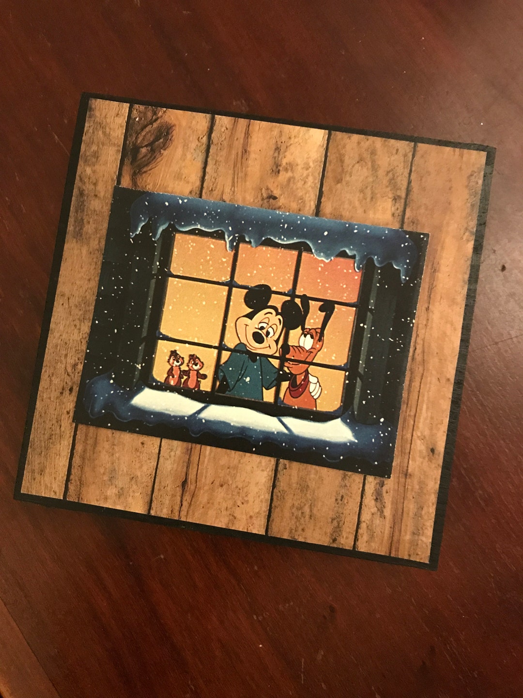 Mickey Mouse & Pluto Christmas Tree Cartoon Vintage Disney Christmas ...