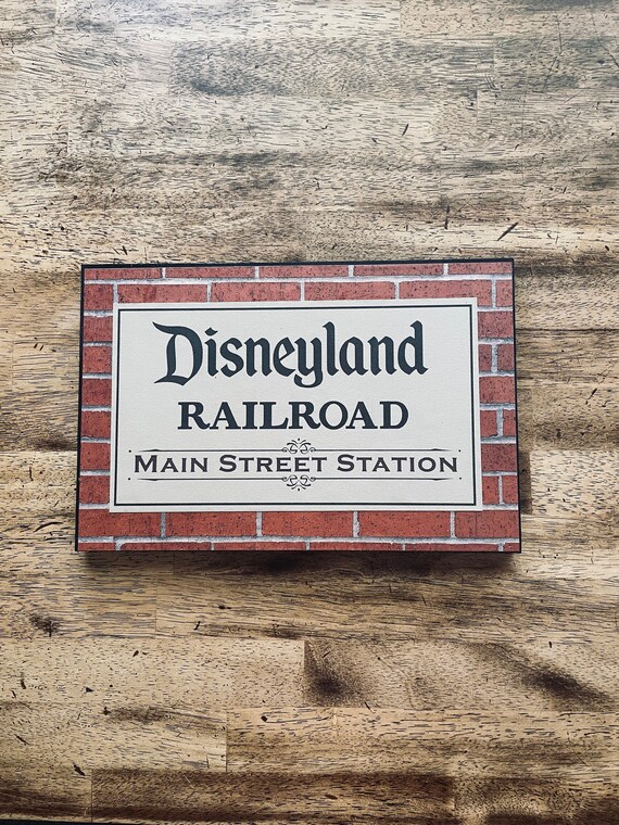 Disneyland Railroad Main Street Station Home Decor sign | Etsy