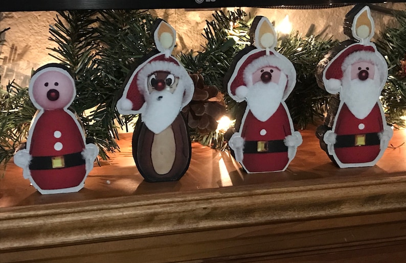 Disney Chip and Dale Mischief Santa Candle Set Vintage Cartoon - Etsy