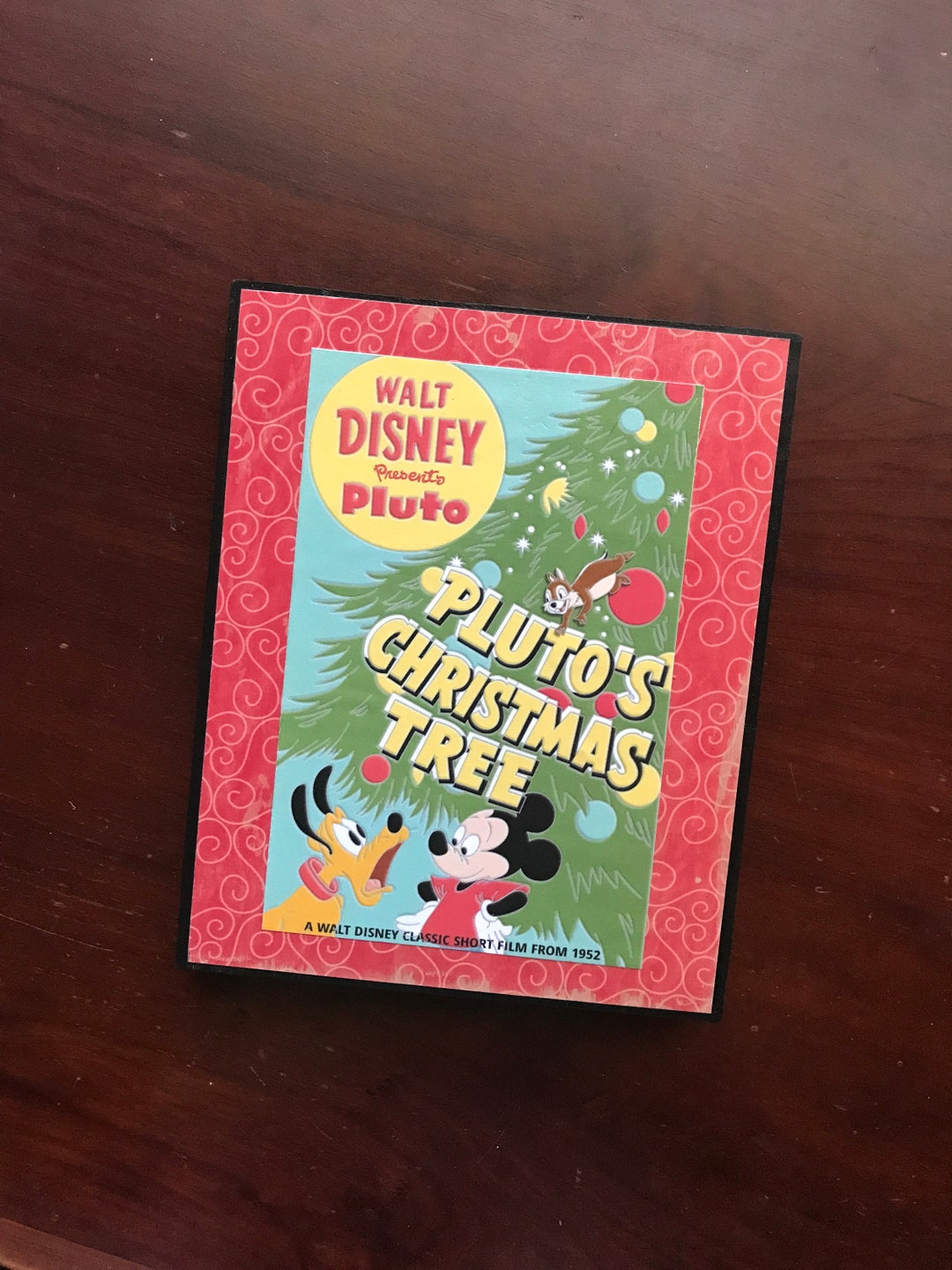 Mickey Mouse & Pluto Christmas Tree Cartoon Vintage Disney Christmas ...