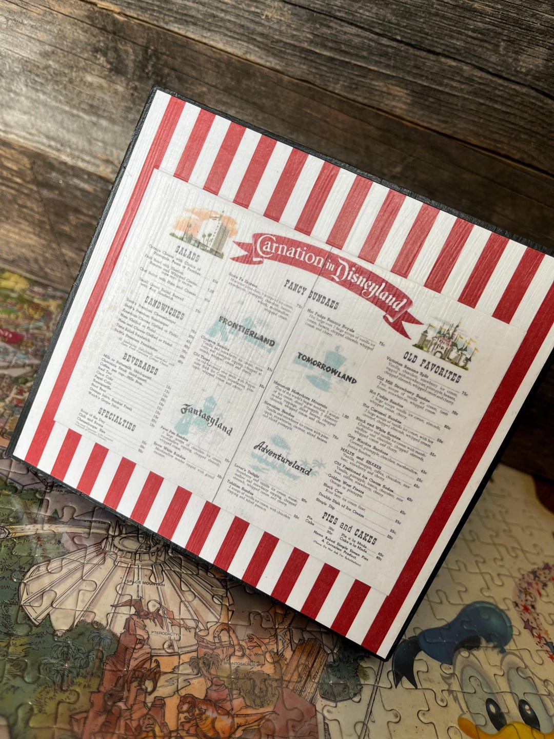 Handmade Disneyland Carnation Cafe Menu Sign: Vintage Restaurant Decor ...
