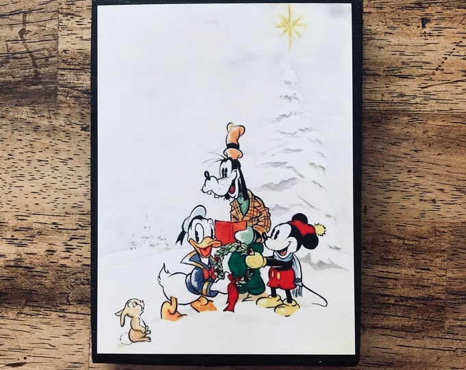 Mickey Donald and Goofy Caroling Disney Christmas Home Decor - Etsy