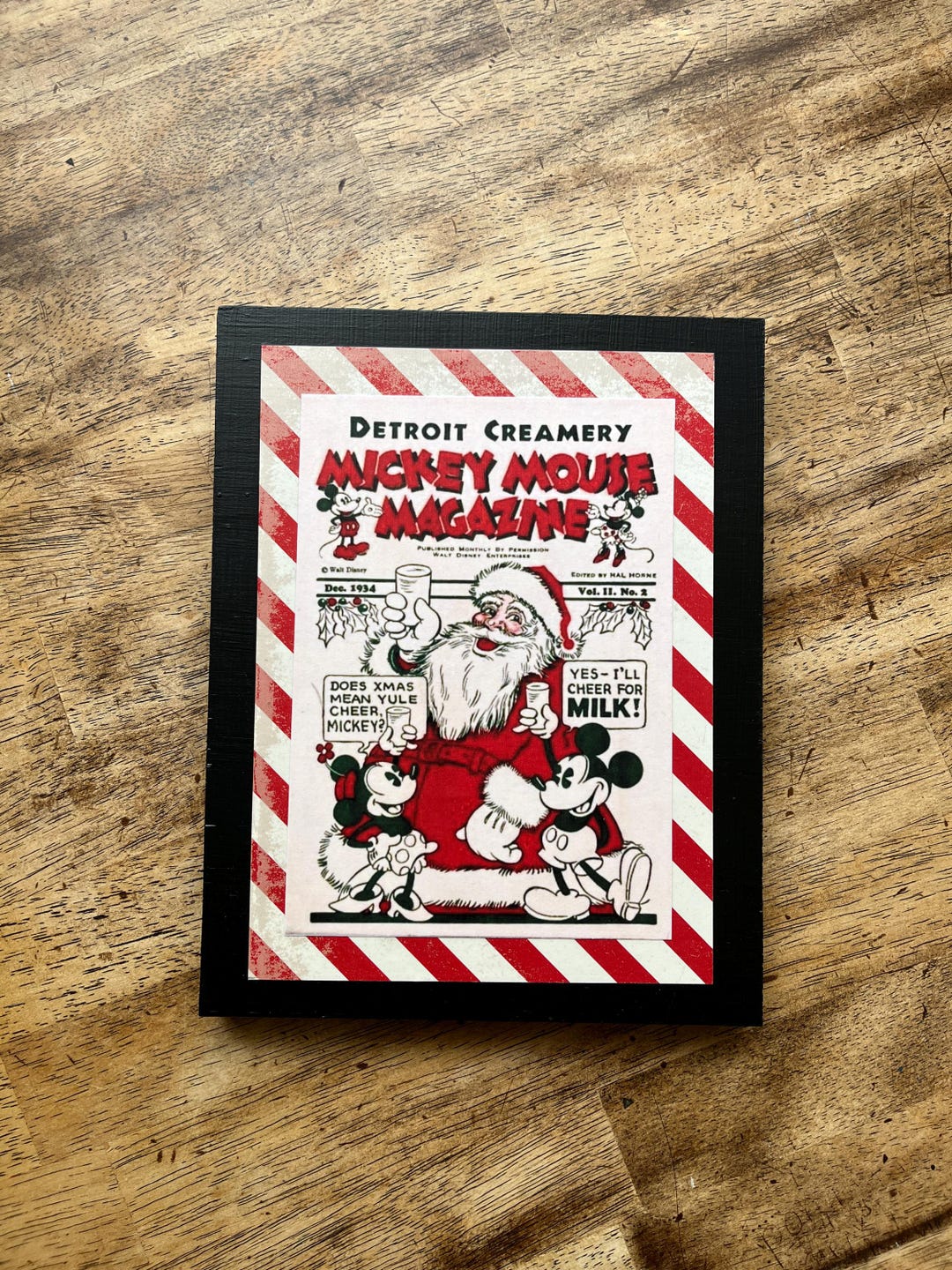 Walt Disney Mickey Mouse Magazine Santa Claus Detroit Creamery Vintage ...