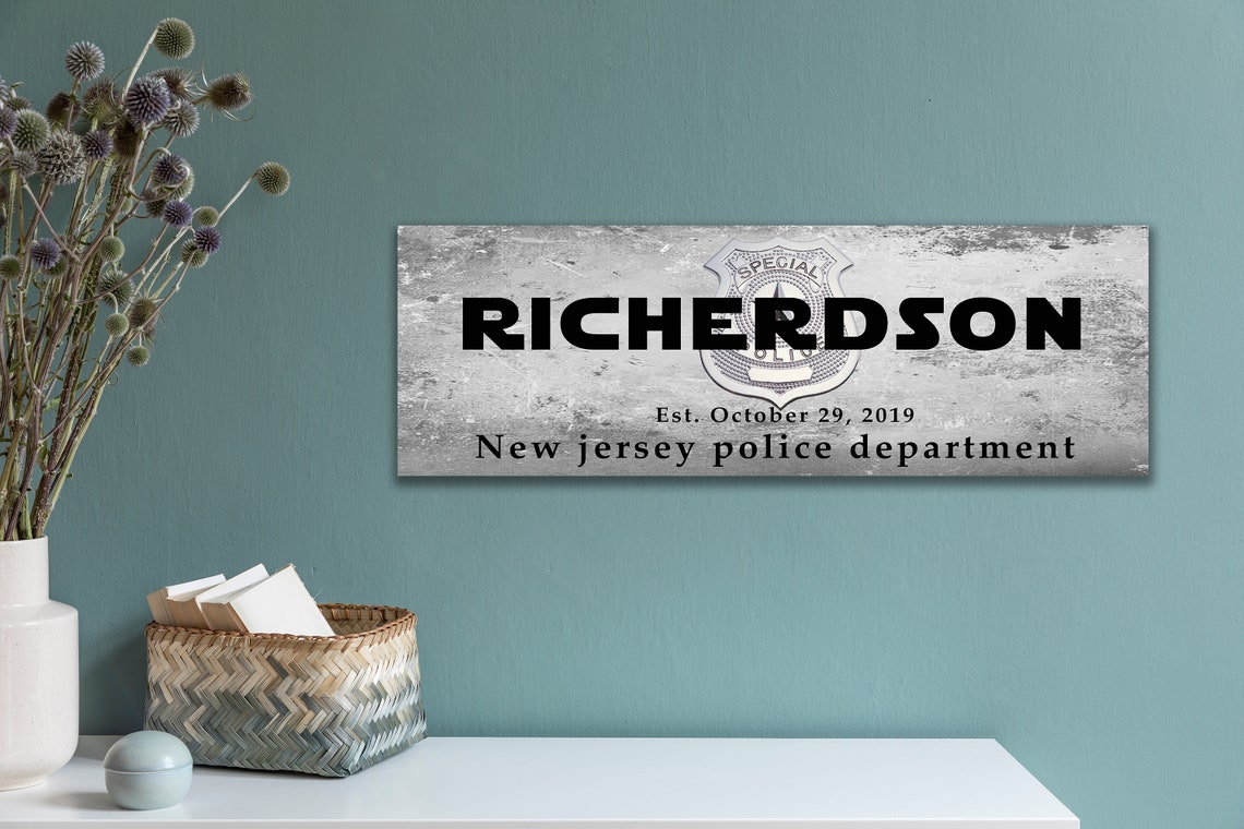 Custom Name Sign Police Officer Decor Police Decor | Etsy