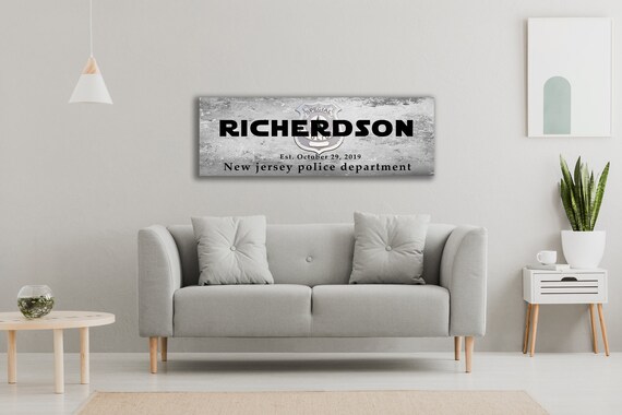 Custom Name Sign Police Officer Decor Police Decor | Etsy