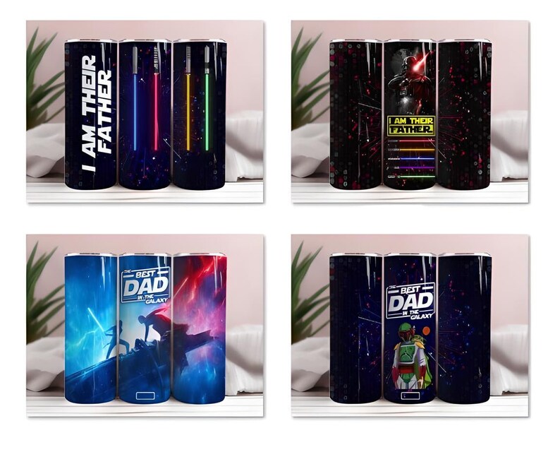 Best Dad in the Galaxy Father's Day Outer Space 20 Oz Skinny Tumbler ...