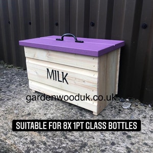 Doorstep Wood Milk Box. Porch Milk Storage Box. Milk Bottle Boxes ...