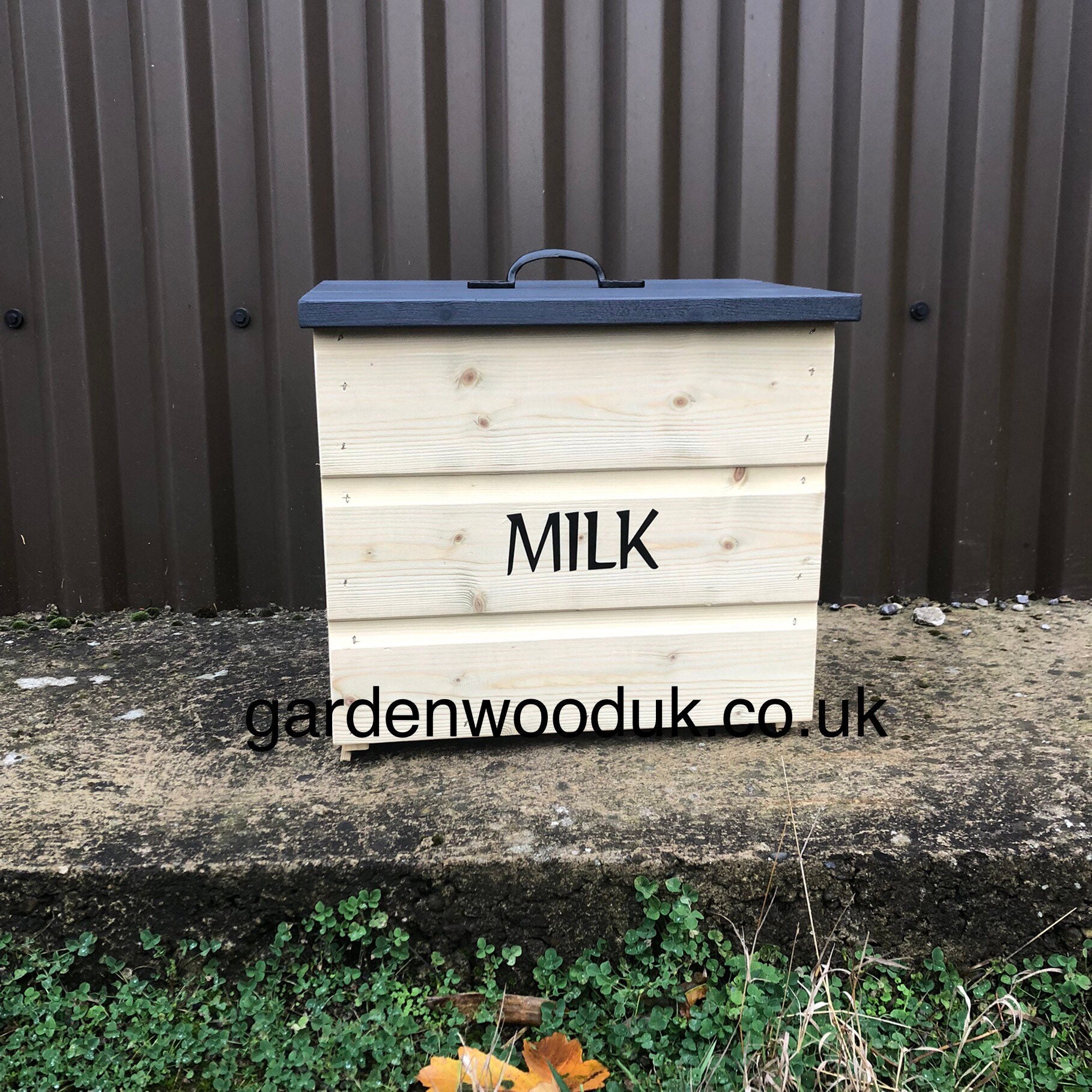 Doorstep Wood Milk Box. Porch Milk Storage Box. Milk Bottle | Etsy UK