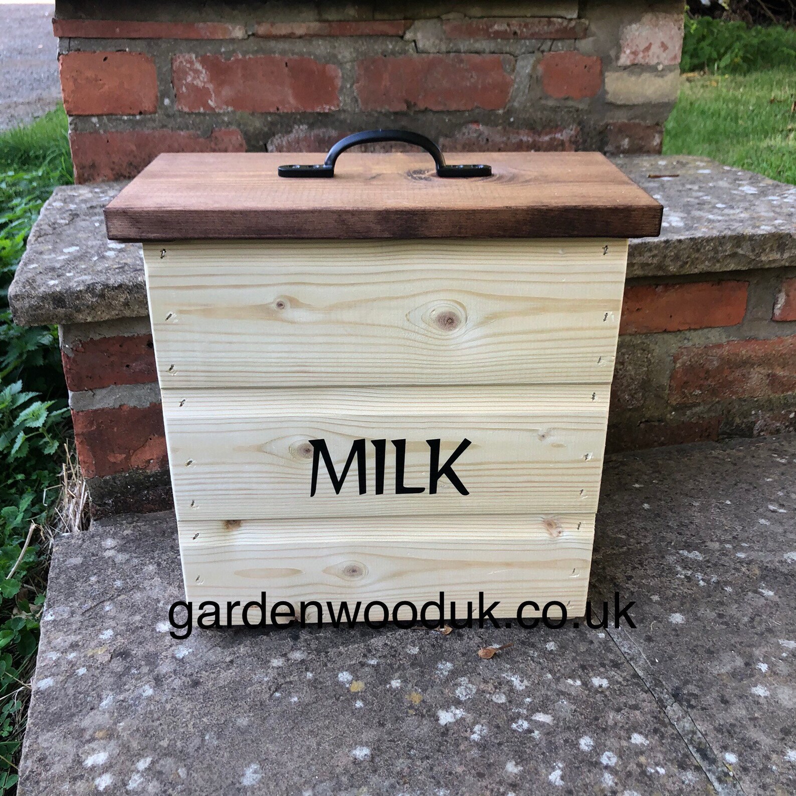 Doorstep Wood Milk Box. Porch Milk Storage Box. Milk Bottle - Etsy