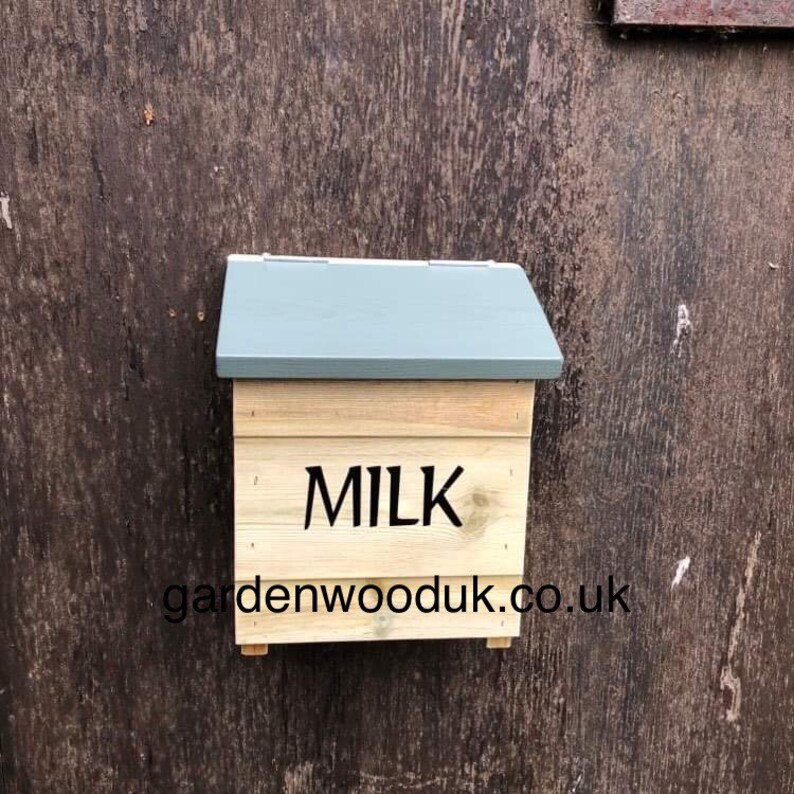 Wall Mounted Wood Milk Box. Porch Milk Storage Box. Milk - Etsy