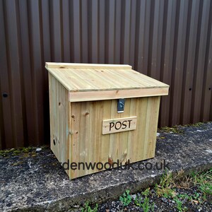 Doorstep Wood Parcel Box. Porch Parcel Storage Box. Handmade Wooden ...