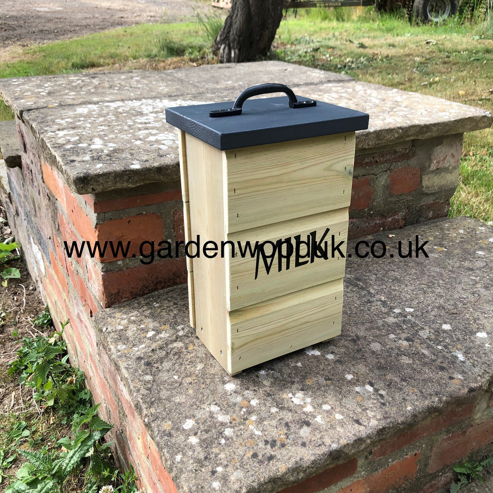 Doorstep Wood Milk Box. Porch Milk Storage Box. Milk Bottle - Etsy