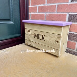 Doorstep Wood Milk Box. Porch Milk Storage Box. Milk Bottle Boxes ...