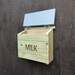 Wall Mounted Wood Milk Box. Porch Milk Storage Box. Milk Bottle Boxes ...