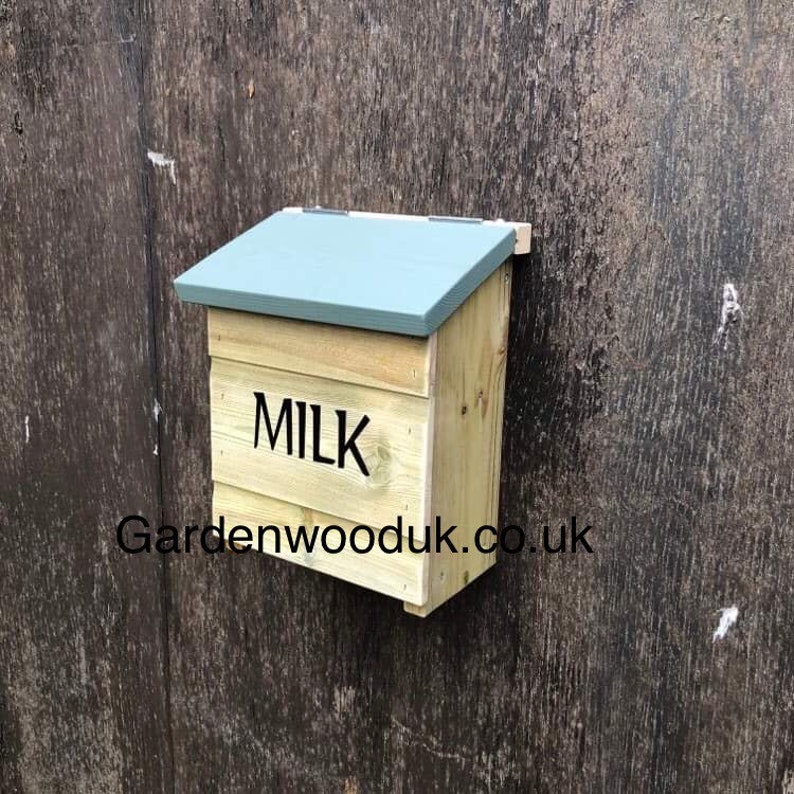 Wall Mounted Wood Milk Box. Porch Milk Storage Box. Milk - Etsy