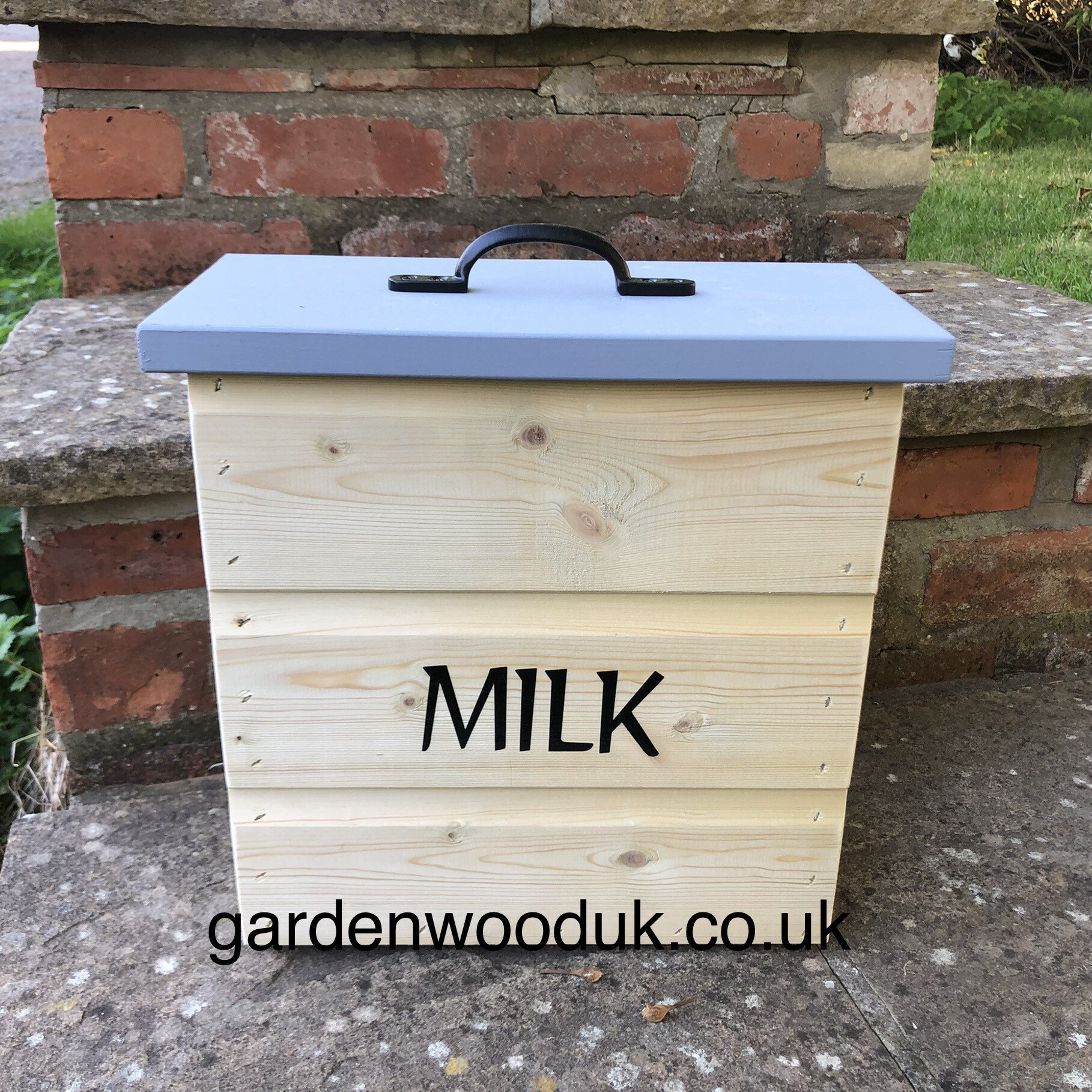 Doorstep Wood Milk Box. Porch Milk Storage Box. Milk Bottle - Etsy