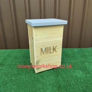 Doorstep Wood Milk Box. Porch Milk Storage Box. Milk Bottle Boxes ...