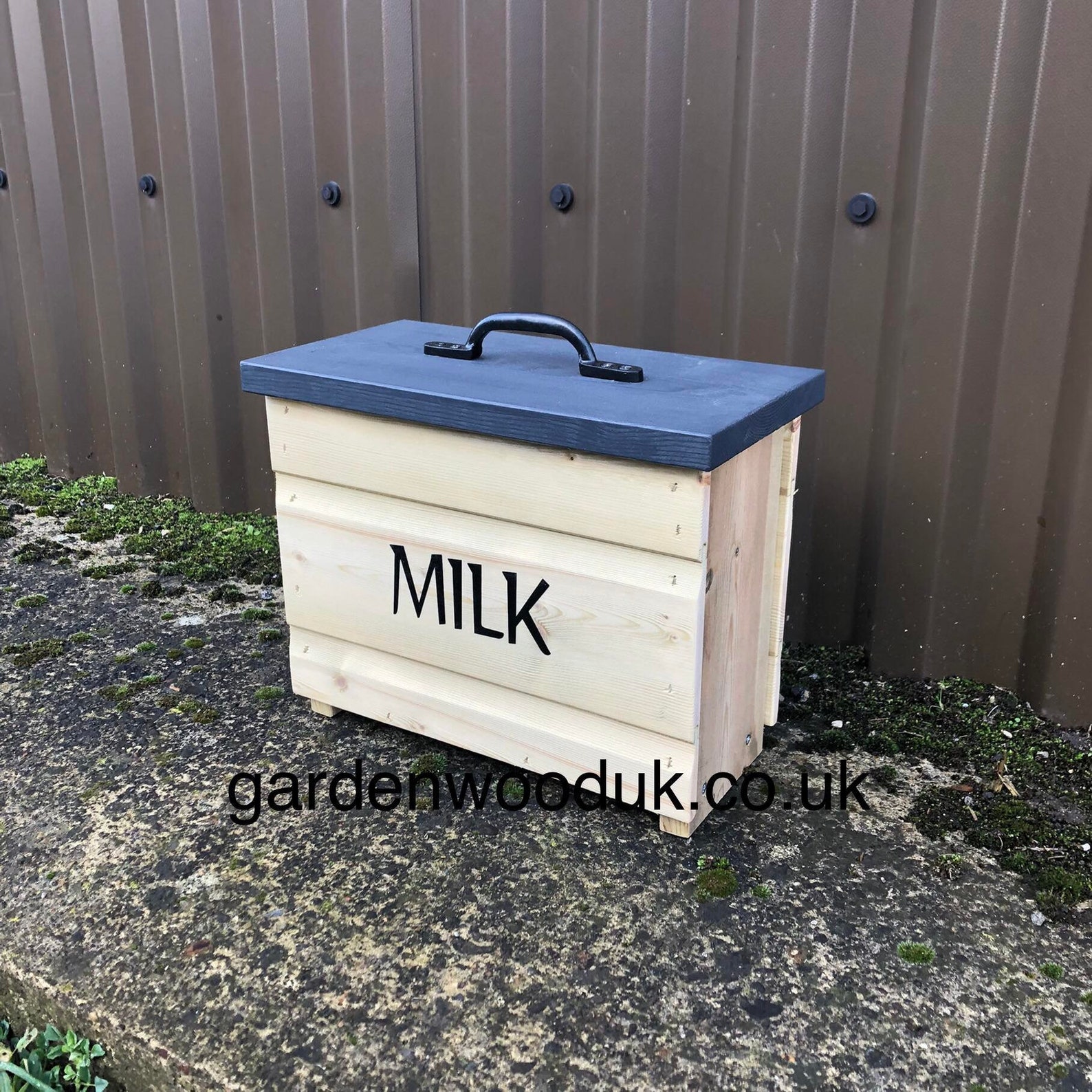 Doorstep Wood Milk Box. Porch Milk Storage Box. Milk Bottle - Etsy UK