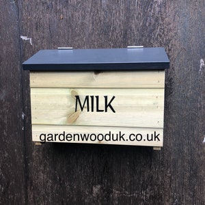 Wall Mounted Wood Milk Box. Porch Milk Storage Box. Milk - Etsy