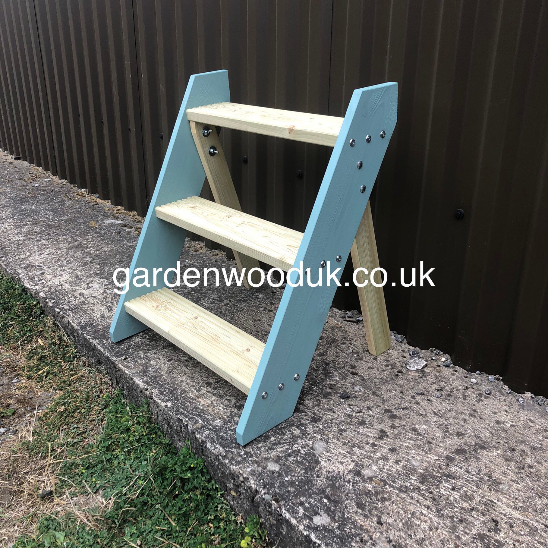 Handmade Wooden Garden Flower Pot Ladder Stand. 3 Tier Step - Etsy UK