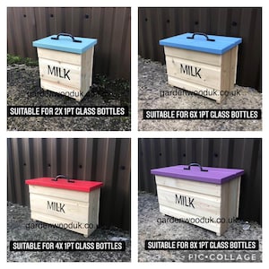Doorstep Wood Milk Box. Porch Milk Storage Box. Milk Bottle - Etsy
