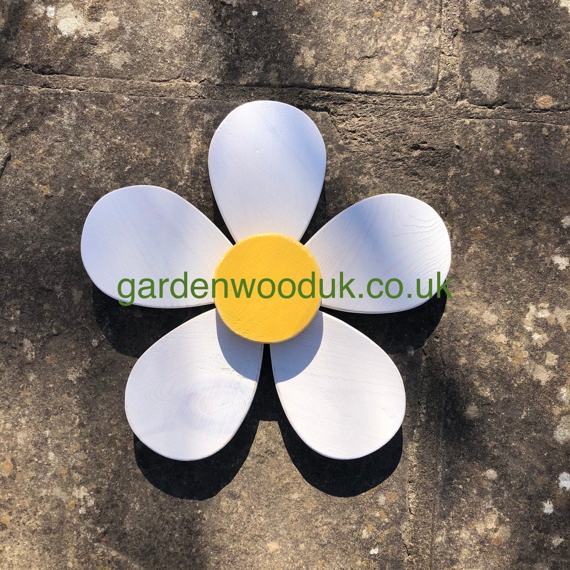 Medium Rustic Wood Daisy Flower 5 Petal Wooden Garden - Etsy UK