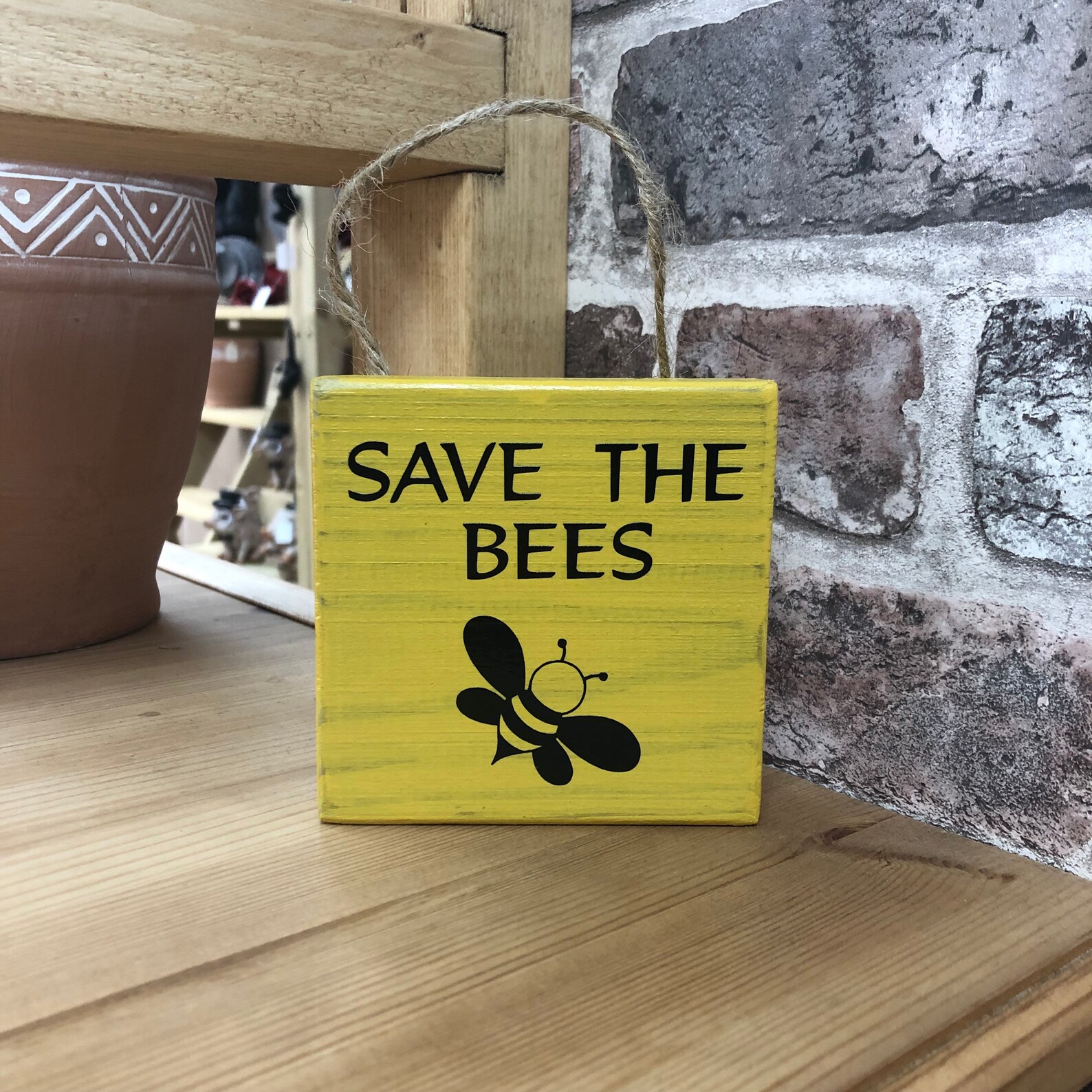 Bee Garden Sign. Save the Bees Sign. Wooden Hanging Sign. - Etsy UK