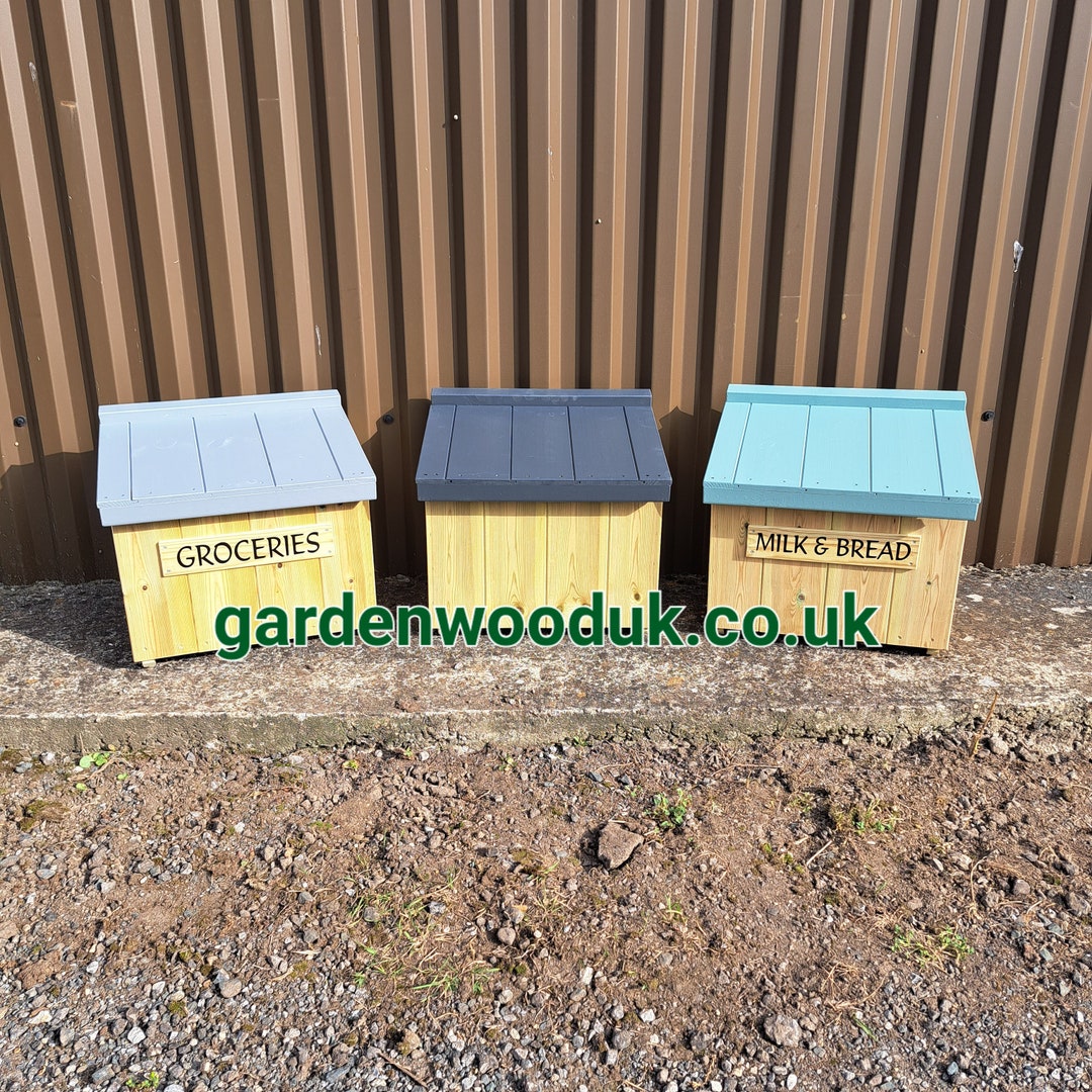 Doorstep Wooden Groceries Box. Wood Grocery Box. Grocery - Etsy UK