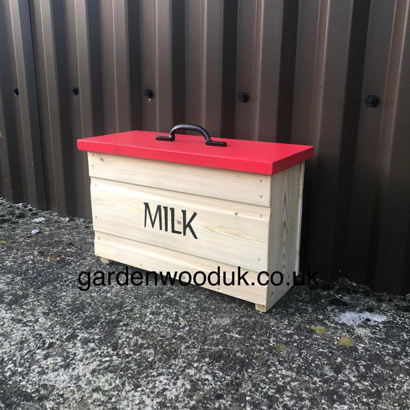 Doorstep Wood Milk Box. Porch Milk Storage Box. Milk Bottle - Etsy UK