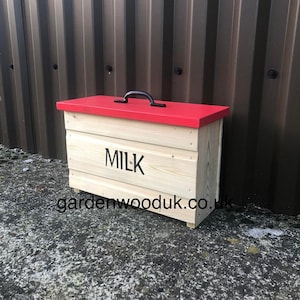 Doorstep Wood Milk Box. Porch Milk Storage Box. Milk Bottle - Etsy UK