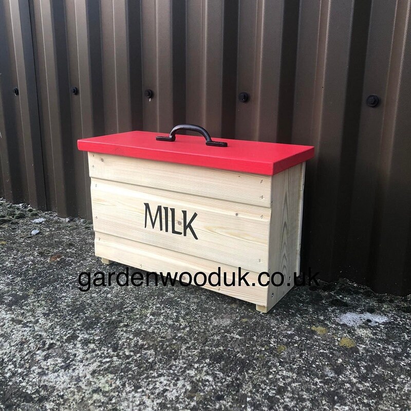 Doorstep Wood Milk Box. Porch Milk Storage Box. Milk Bottle - Etsy UK