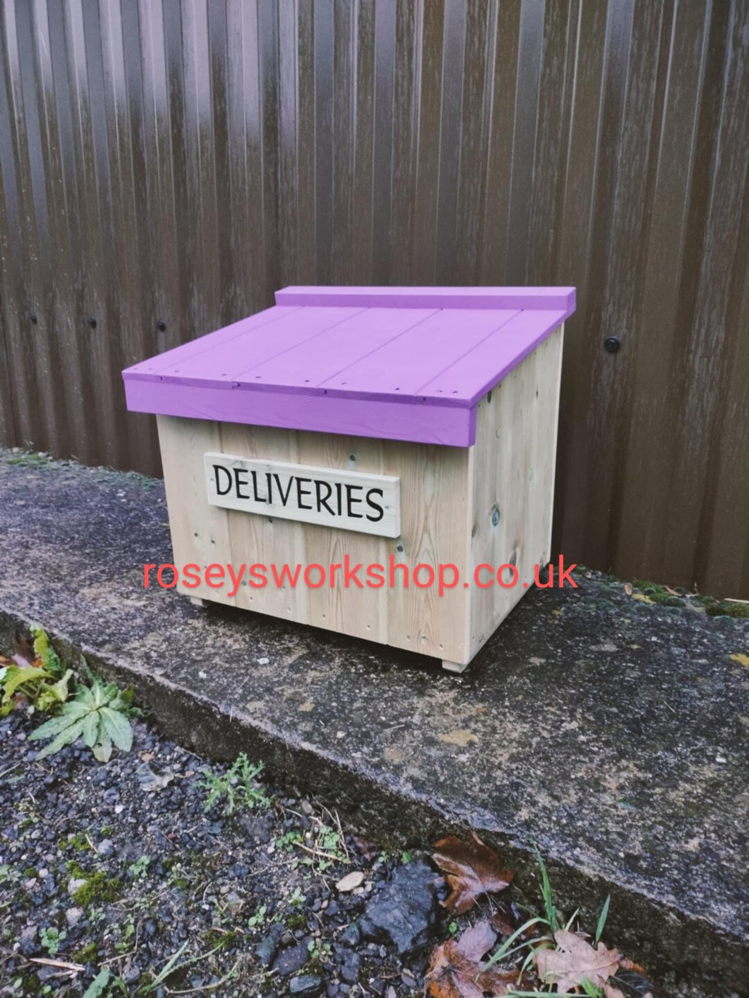 Doorstep Wooden Groceries Box. Wood Grocery Box. Grocery Crate. Porch ...