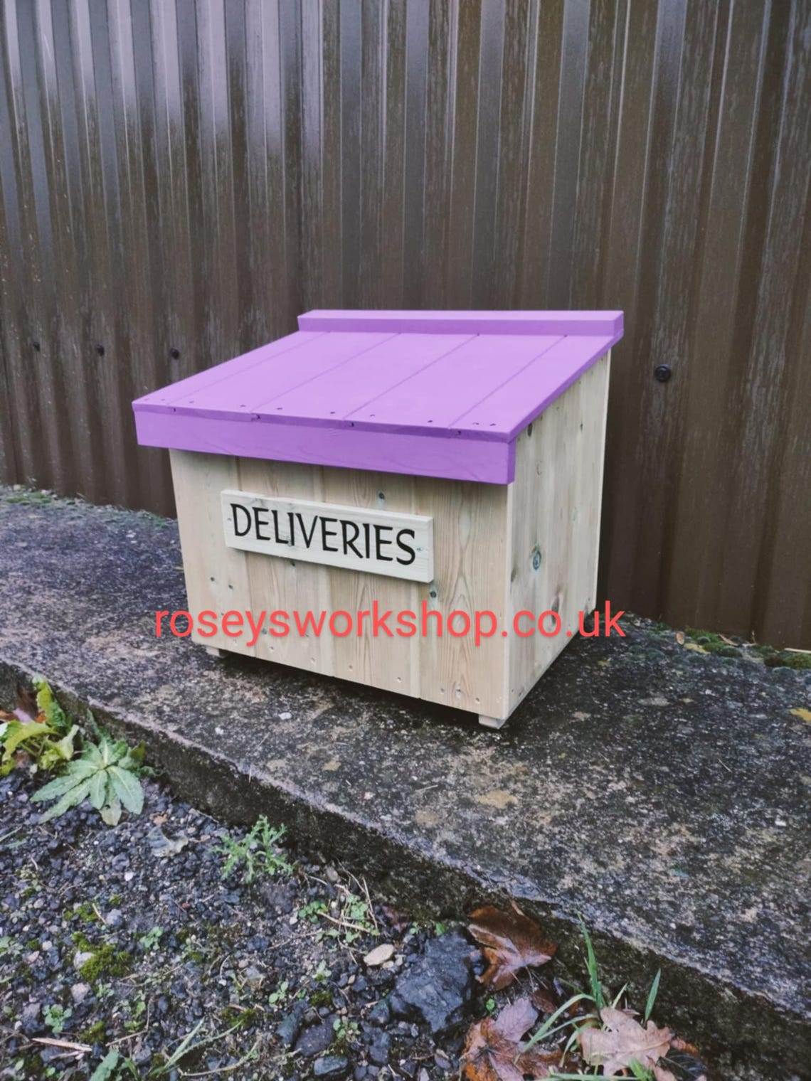 Doorstep Wooden Groceries Box. Wood Grocery Box. Grocery Crate. Porch ...
