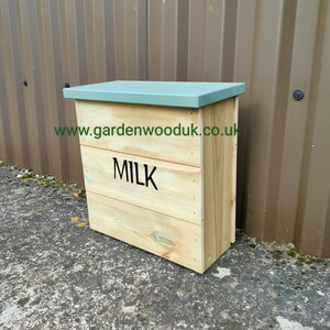 Doorstep Wood Milk Box. Porch Milk Storage Box. Milk Bottle Boxes ...