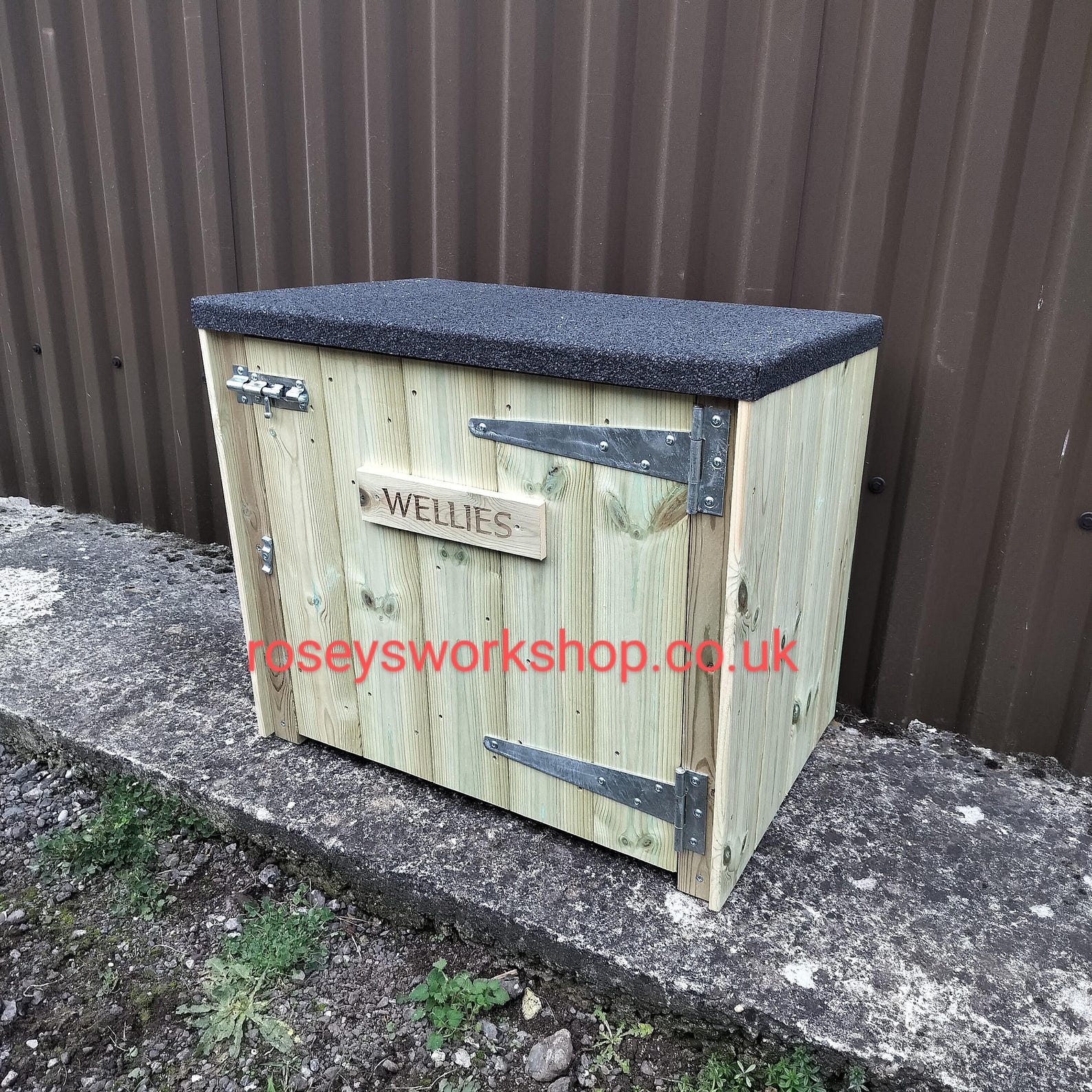 Personalised Outdoor Doorstep Wooden Boots, Welly Storage Box, Muddy ...