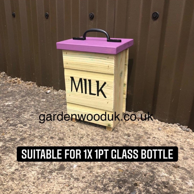 Doorstep Wood Milk Box. Porch Milk Storage Box. Milk Bottle - Etsy UK