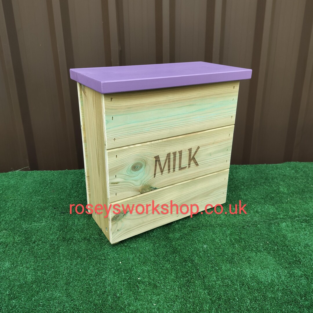 Doorstep Wood Milk Box. Porch Milk Storage Box. Milk Bottle Boxes ...