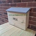 Wall Mounted Wood Milk Box for 2litre/4pt PLASTIC BOTTLES. Porch Milk ...