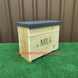 Doorstep Wood Milk Box. Porch Milk Storage Box. Milk Bottle Boxes ...